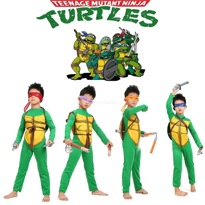 Child Teenage Mutant Ninja Turtles Cosplay Costume Tmnt Masquerade ...