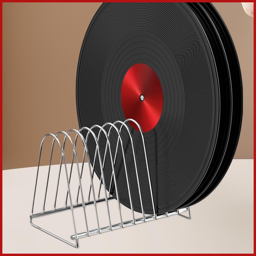 Record Display Shelf Stainless Steel Album Display Rack Multi-Purpose ...