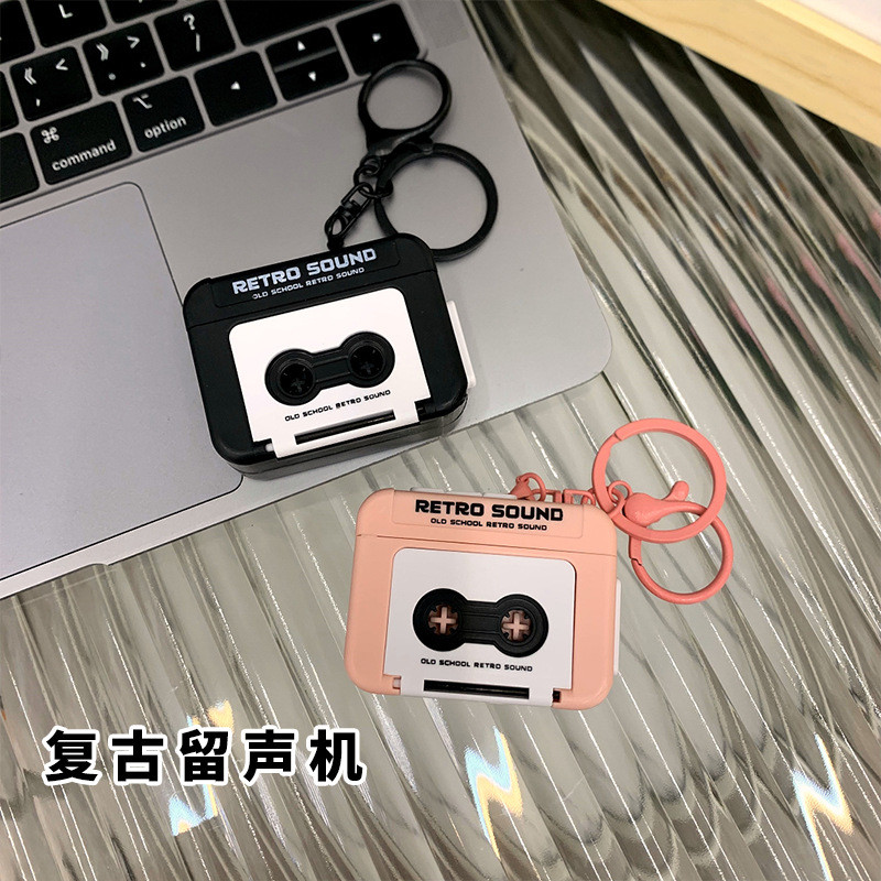 Mini Retro Recorder Keychain Mini Recordable Fun Toy Music Box Creative ...