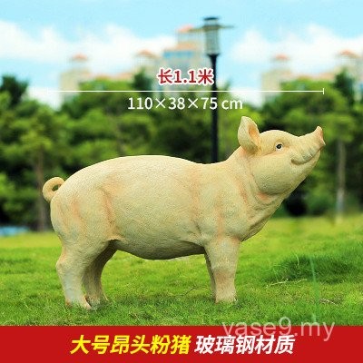 Home Pig Flower Pig Pig Ornaments Restaurant Sculpture Fake Animal ...