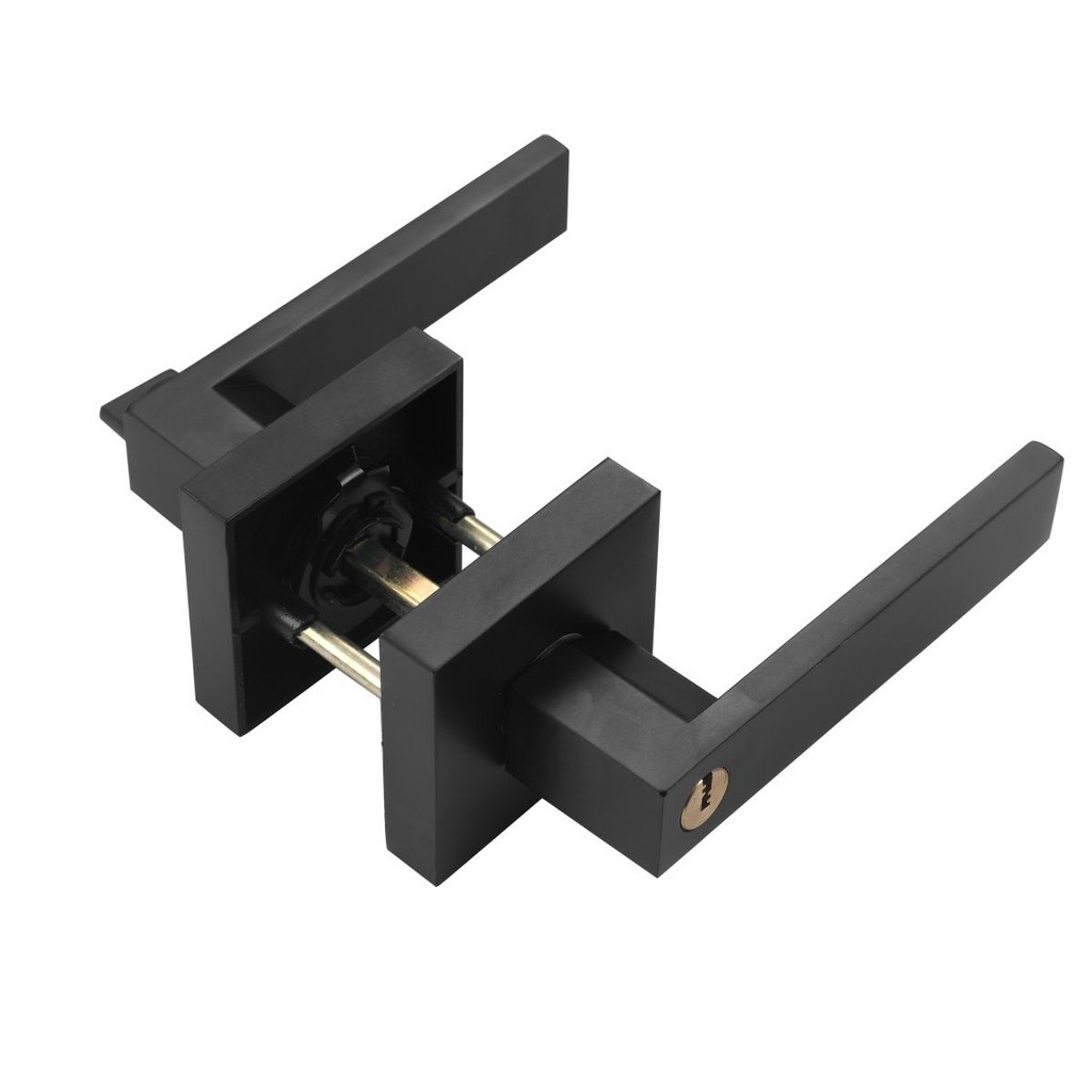 Ultra Narrow Black Door Lock Handle Glass Three-Pole Aluminum Alloy ...
