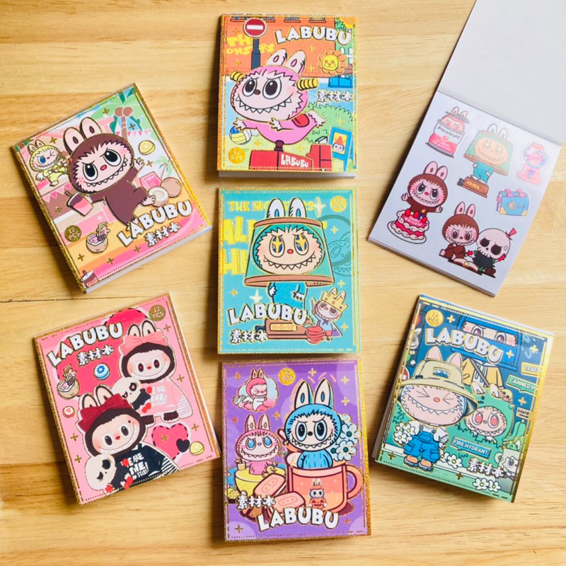 Cute cartoon stickers labubu girl DIY account diary material stickers ...