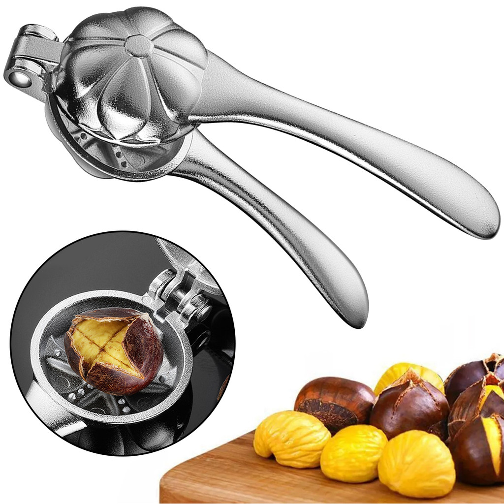 1PCS 2in1 Stainless Nutcracker Chestnut Opener Quick Steel Chestnut ...