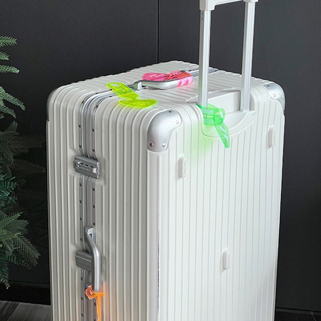 [ready stock]1PC Fluorescent Baggage Tag Heart Shape PVC Suitcase ...