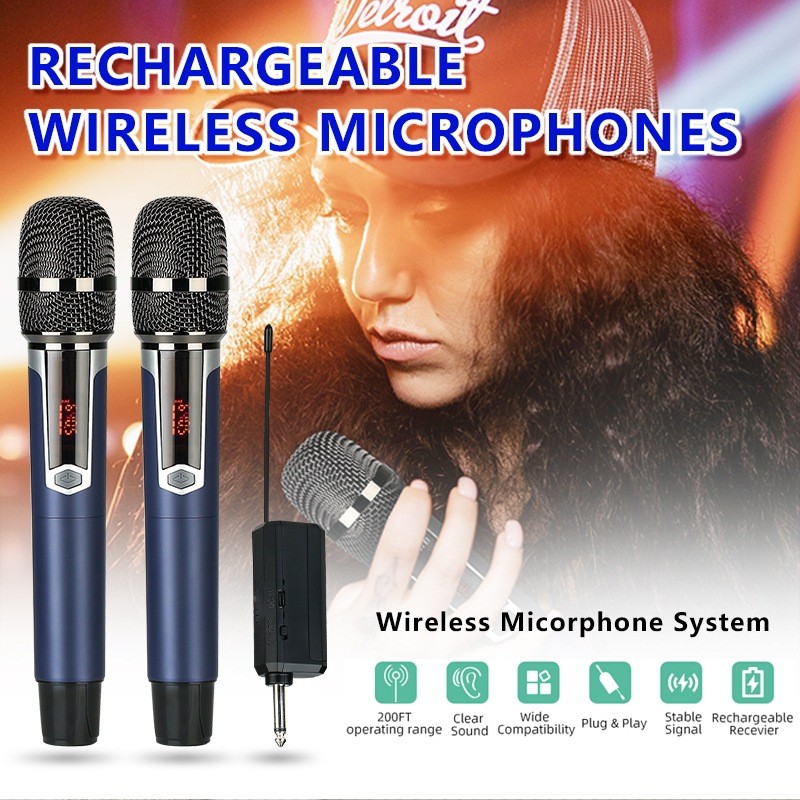 Lagu k mikrofon tanpa wayar satu hingga dua mikrofon U segmen modulasi ...