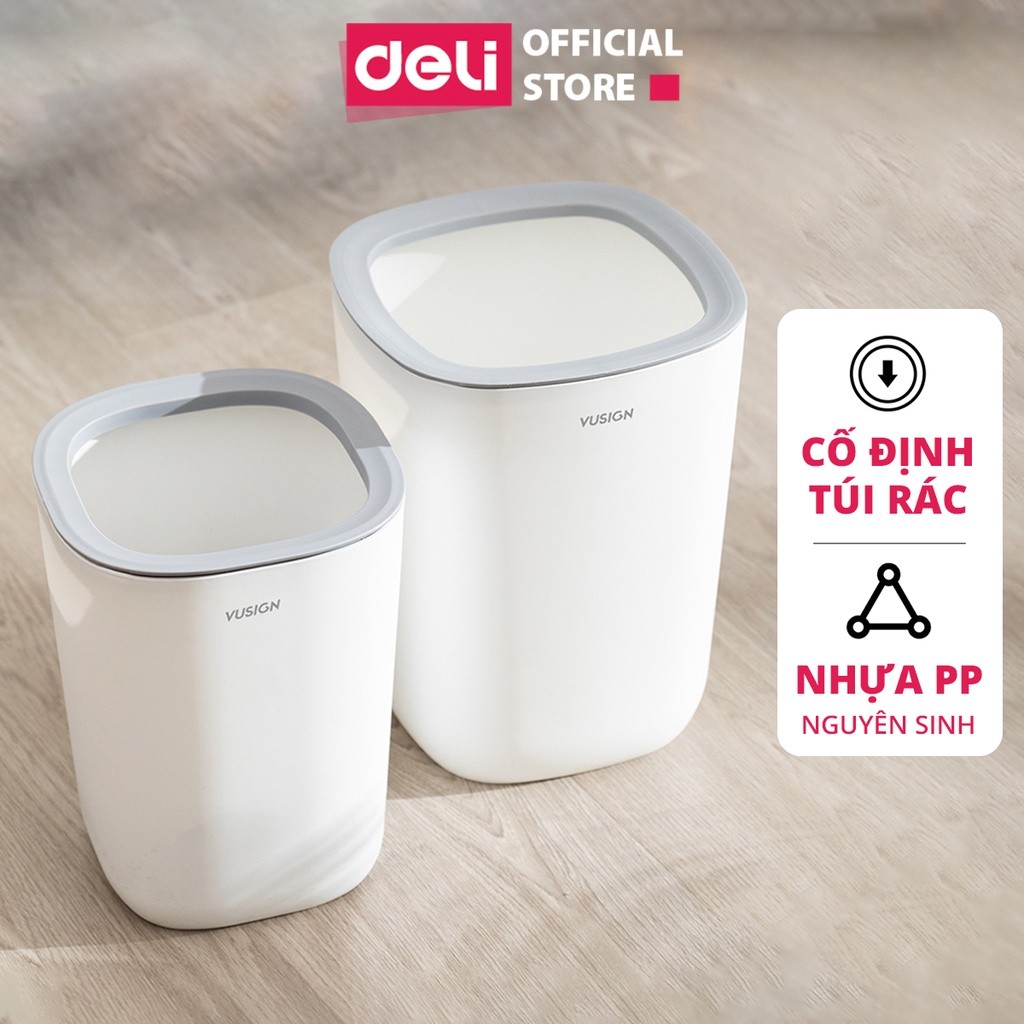 Deli fixed trash bag trash can, virgin plastic wastebasket, reduces ...