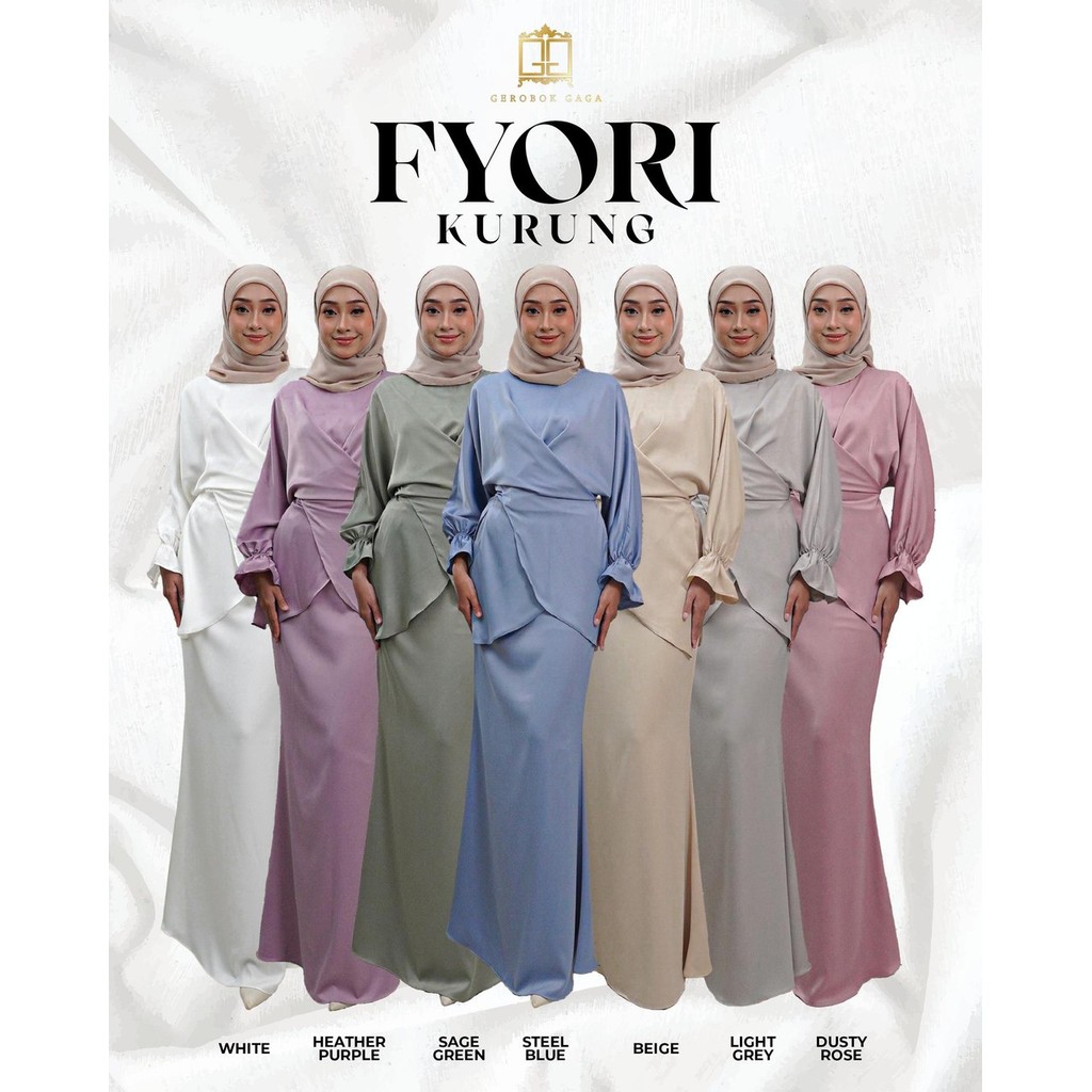 Kurung Fyori By GEROBOK GAGA Matte Satin Series S-XL | Shopee Malaysia