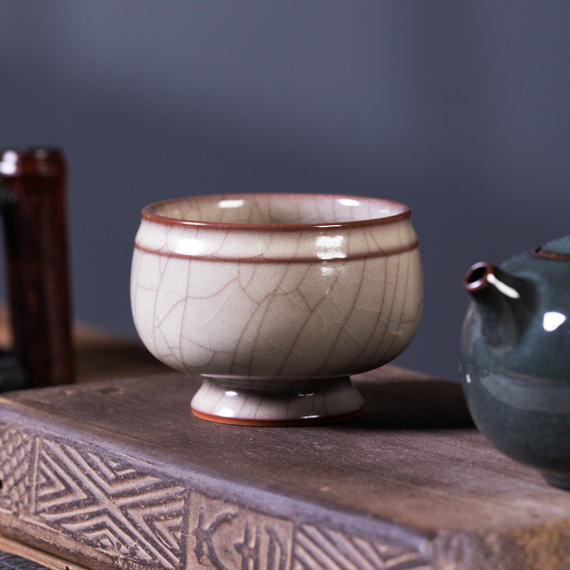 Kongshan Xinyu Longquan celadon buatan tangan cawan tuan Ge kiln ...