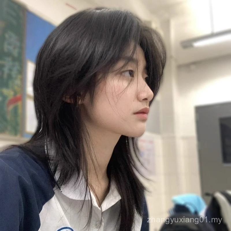 [Wear-Free Hair Net] Wig Boys Wolf Tail Half-Tie Samurai Head Japanese ...