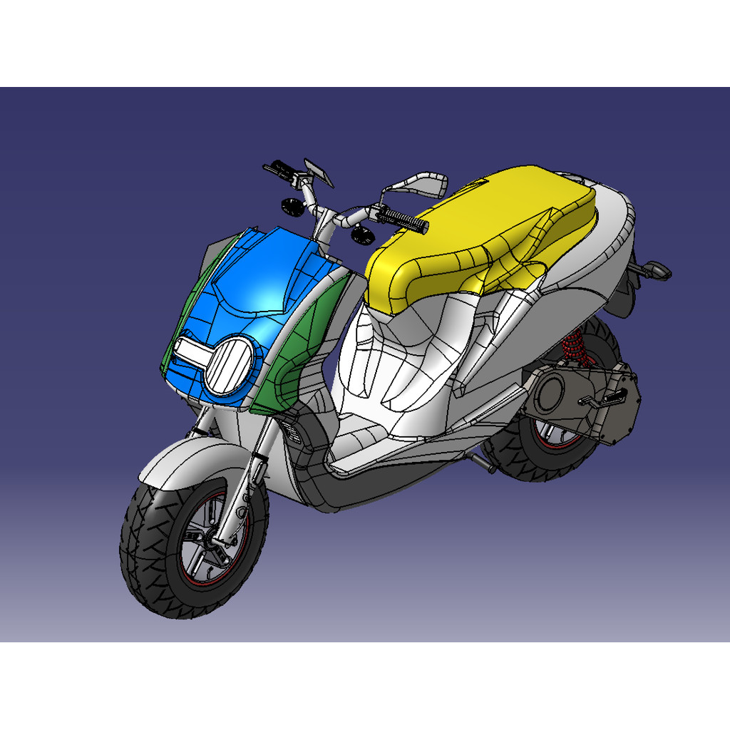 Skuter TBO S50 Model Skuter Motosikal Elektrik Pemodelan 3D Model ...