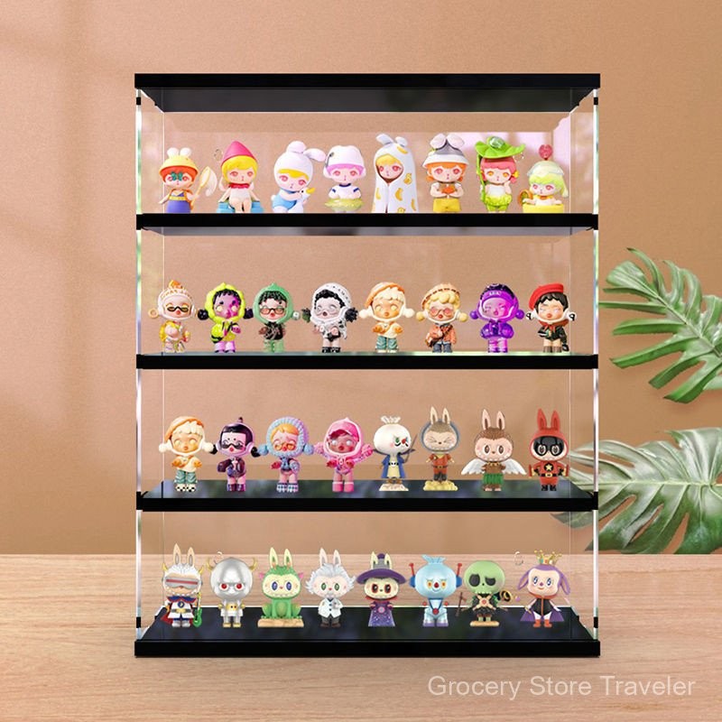 Multi-layer Black Can Hang Wall Pop Mart Mystery Box Molly Storage Rack ...