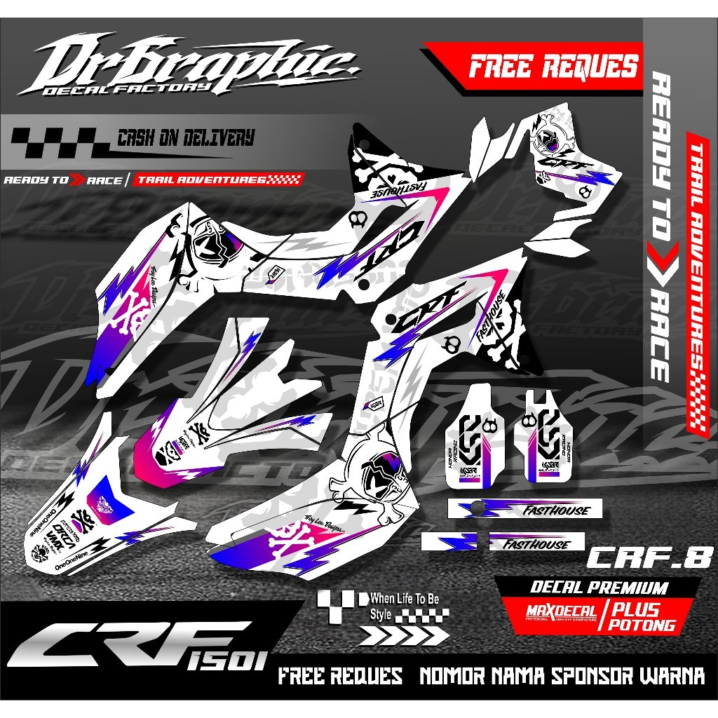 Honda Crf 150 L Supermoto Surex Decal Custom Premium Super Glossy ...