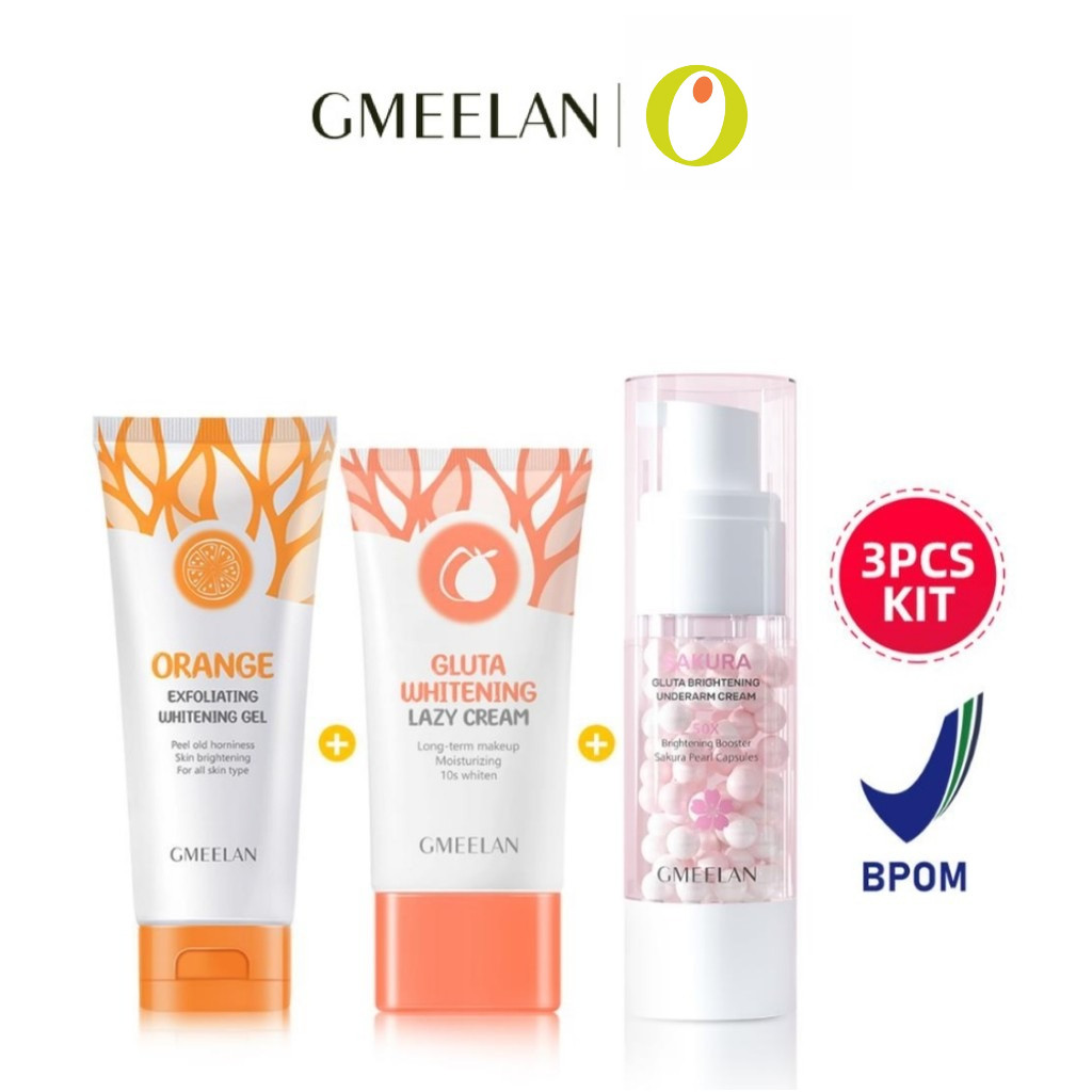 GMEELAN Gluta Whitening Lazy Cream 30g/Orange Exfoliation Whitening Gel ...