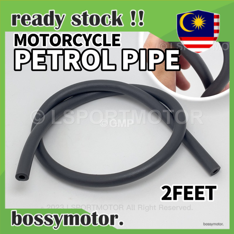 MOTORCYCLE PETROL PIPE (2FEET) GREY UNIVERSAL FUEL HOSE MINYAK OIL PAIP ...