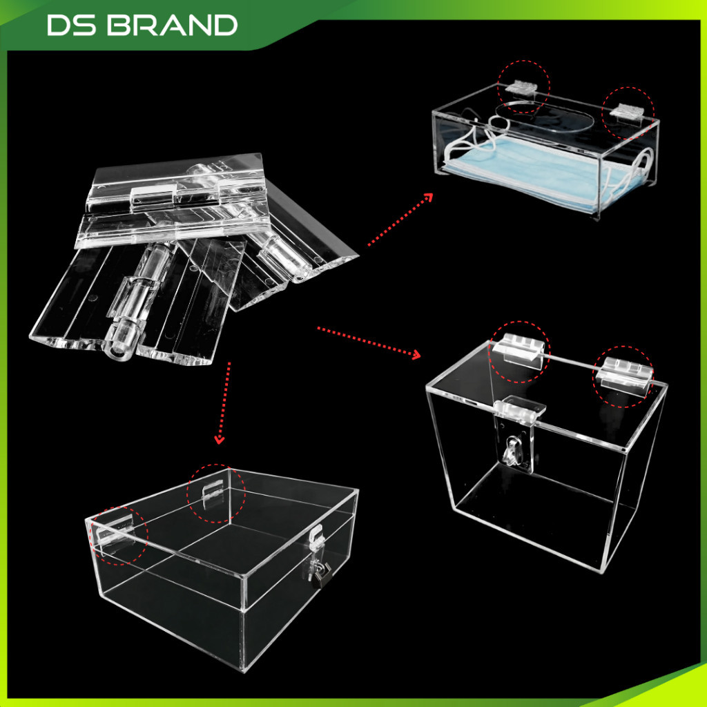 Aksesori Akrilik / Acrylic Hinge Clear DIY / Engsel Perspex / saiz ...