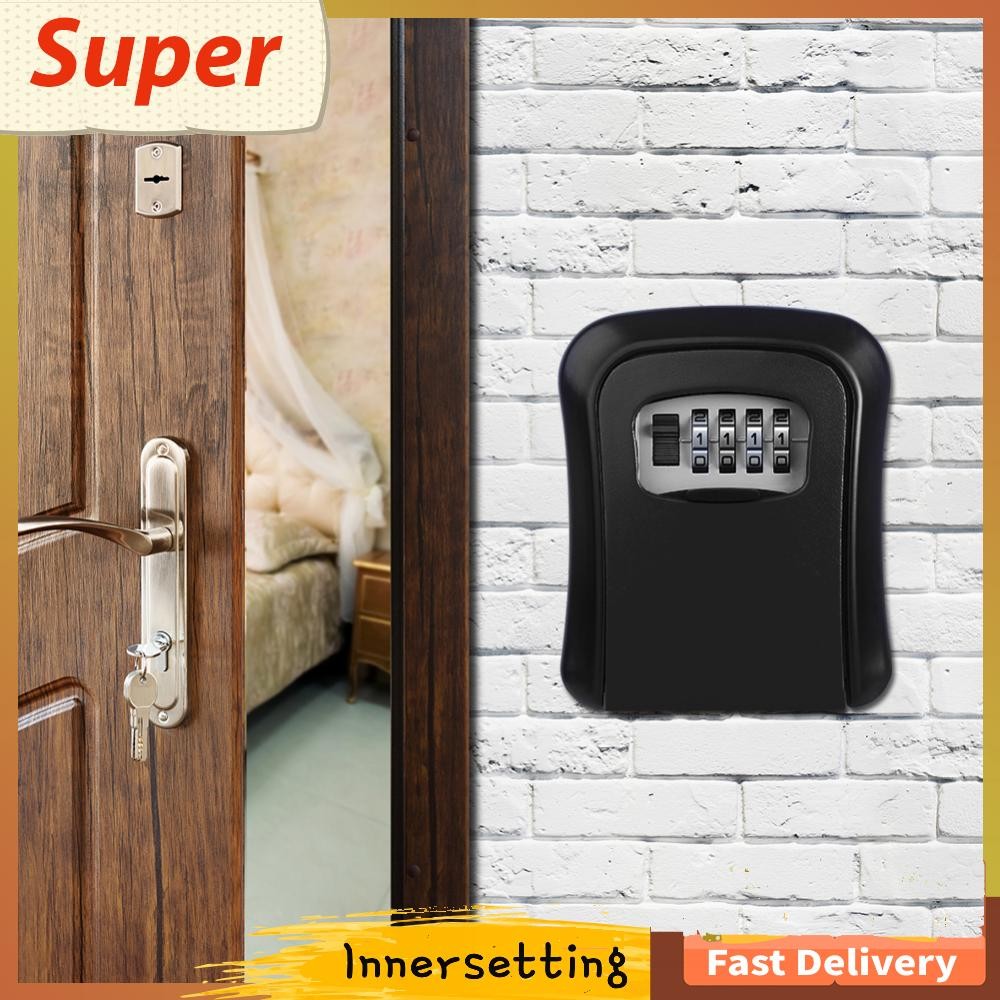 [innersetting.my] Wall Mount Key Storage Safe Box 4 Digit Combination ...