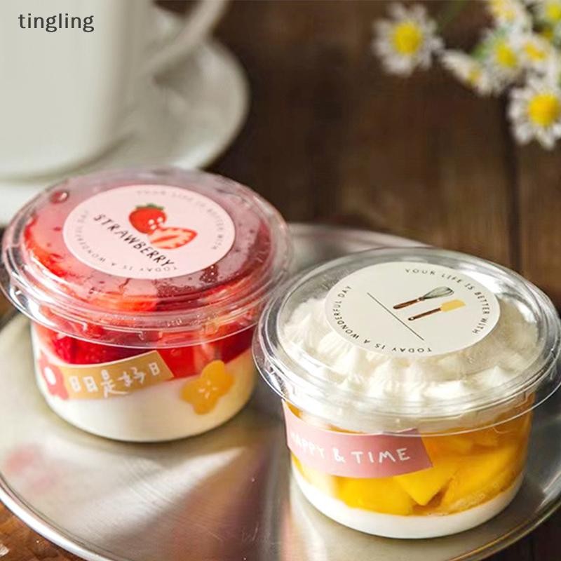 MY 50/100Pcs 150ml 250ml 300ml Pudding Cups Disposable Packing Box With ...
