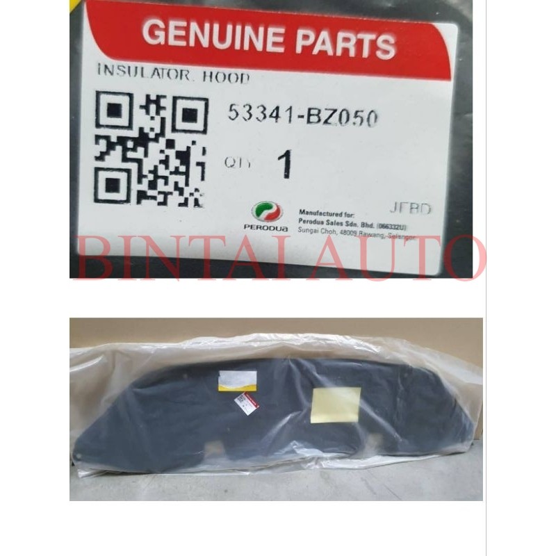 *Perodua Myvi Lagi Best, Icon 11-15 Front Bonnet Insulator/ Hood Trim ...