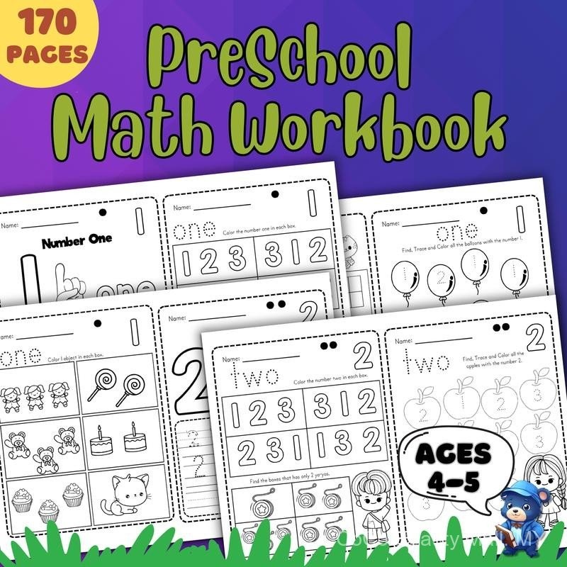 Printed Preschool Mathematics Worksheets for Kids Aged 4 to 5 | Buku ...