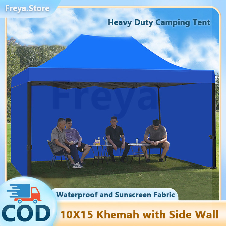 10x15 Canopy Super Heavy Duty Khemah Pasar Malam with Side Wall Night ...