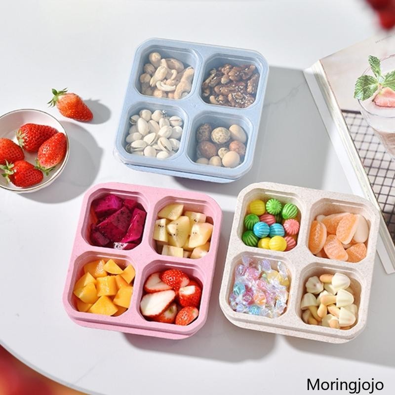 JoJo Snacks Container with 4 Compartments for Kids and Adults Large ...
