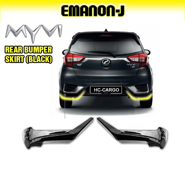 HC Cargo Perodua Myvi 2018 - 2022 / 2023 Rear Skirt Gear Up Body Kit ...