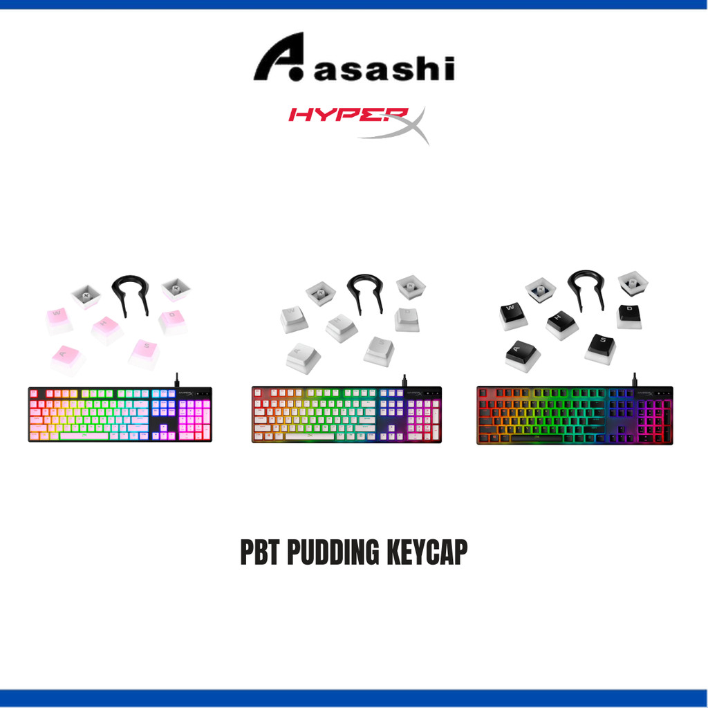 HyperX PBT Pudding Keycap-US (Black/White/Pink) | Shopee Malaysia