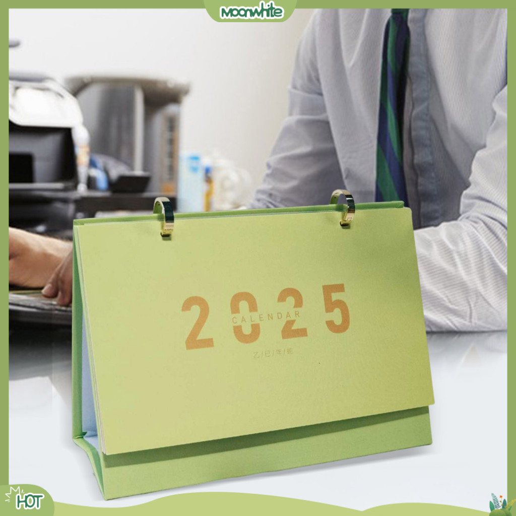 [MOONWHITE] School Desk Calendar Future Date Display Calendar 2025 Desk ...