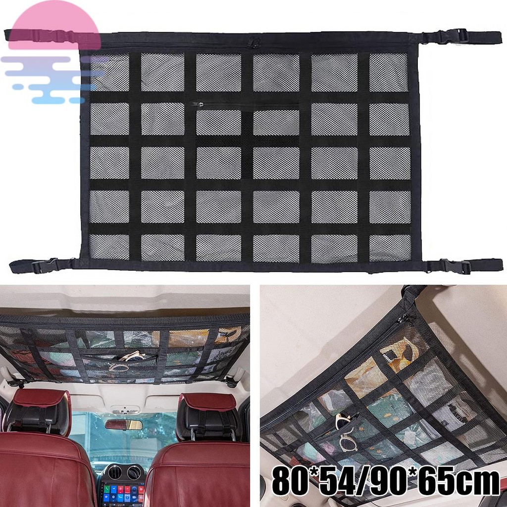 Car Ceiling Cargo Net Strong Load-Bearing Car Roof Storage Organizer ...