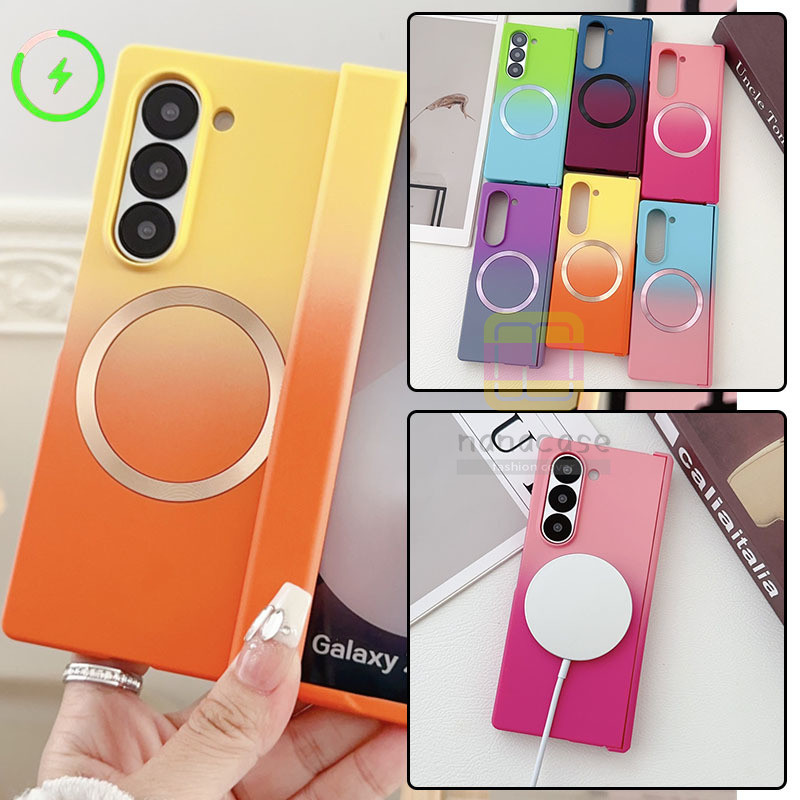 Liquid Color Gradient Magnetic PC Three-piece Set Phone Case with Hinge ...