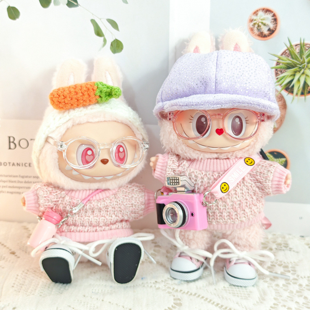 17C Labubu V2 Flower Overalls sunglasses Snowman Jumpsuit LABUBU ...