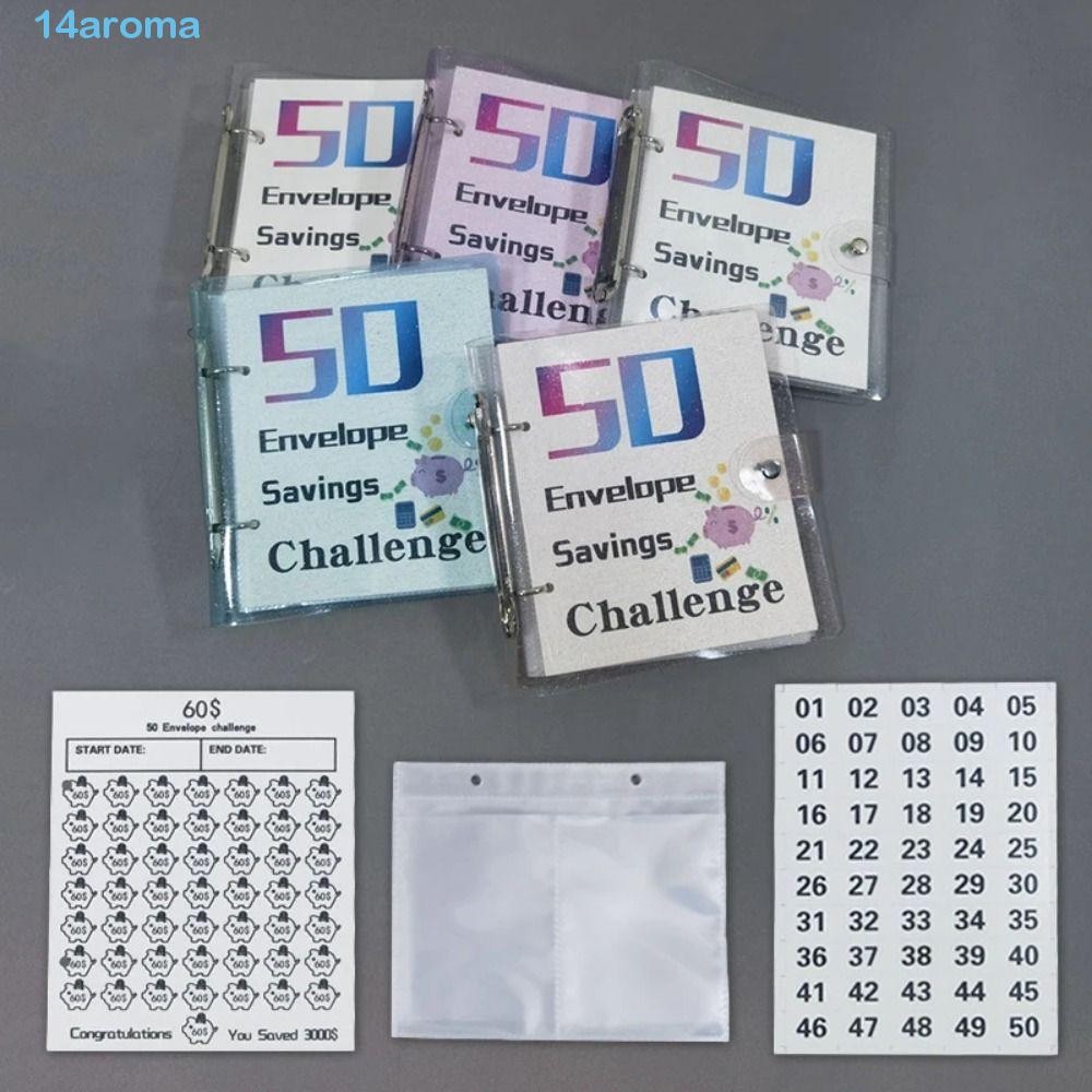 AROMA 50 Days Envelope Savings Challenge, Loose-leaf Saving Money ...