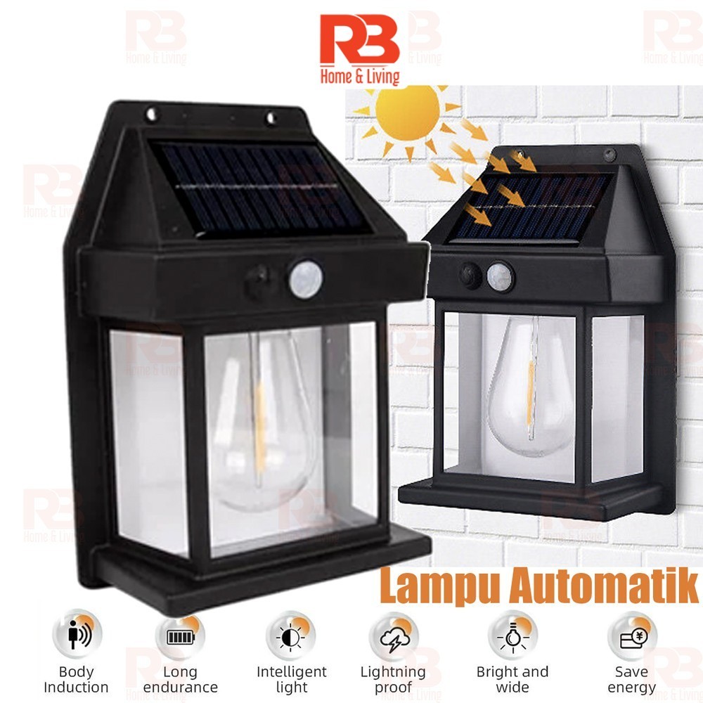 Lampu solar outdoor waterproof Solar Sensor Wall Lamp Lantern Street ...