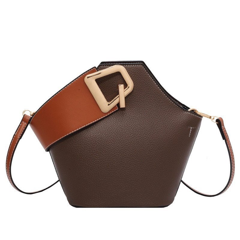 Summer Trendy Contrast Bucket Bag Casual Single Shoulder Handbag with ...