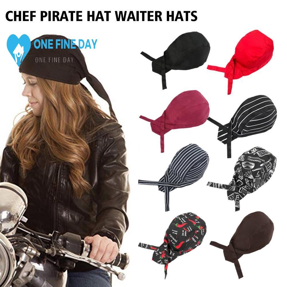 Pirate Chef Hat Adjustable Waiter Uniform Cap Bakery Hat Grill Bbq Hat ...