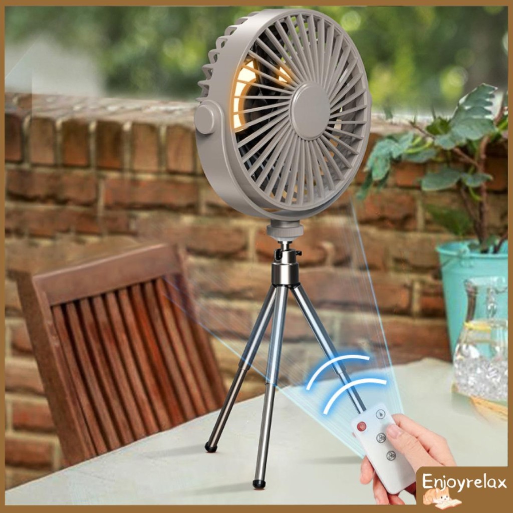 Tripod Table Fan Rechargeable Adjustable Speed Standing Up Fan Portable ...