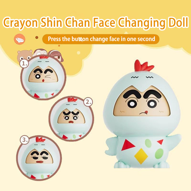 Funny Face Changing Crayon Shin-chan Face Changing Doll 4 Expression ...