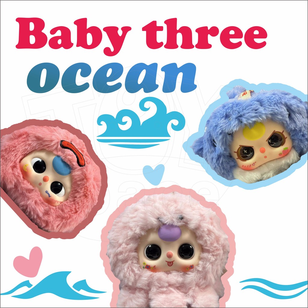 【Ready to ship】baby three series Baby three ocean plush blind | Shopee ...