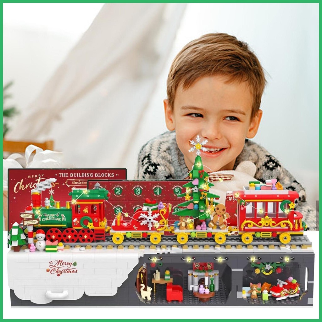 Building Blocks Set Christmas Advent Calendar Countdown Playset 24 Days ...