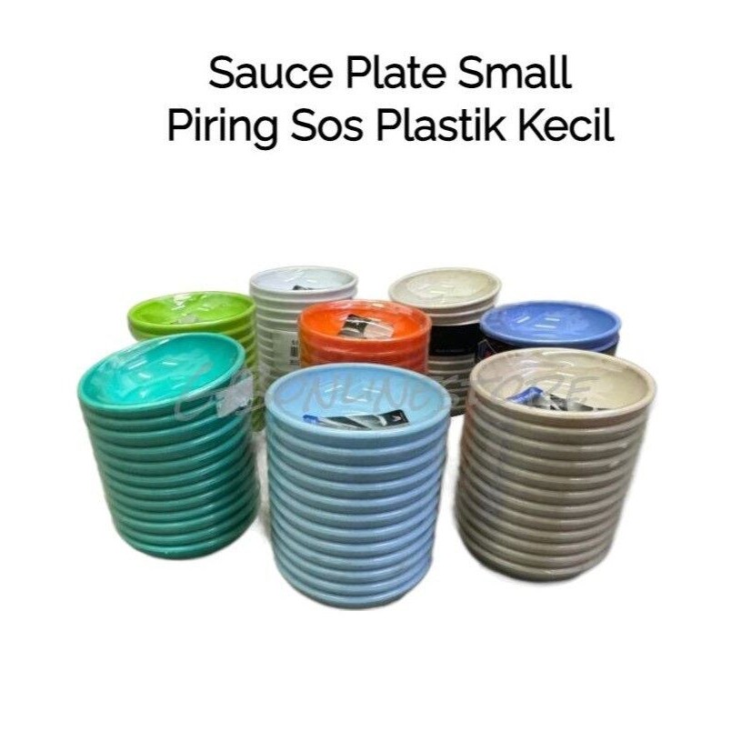 [12 PCS] Round Plastic Sauce Dish / Piring Sos Plastik / Dipping Sauce ...
