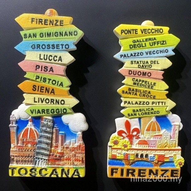 Italy Tusca Napia Leaning Tower of Pisa Florence Travel Commemorative ...
