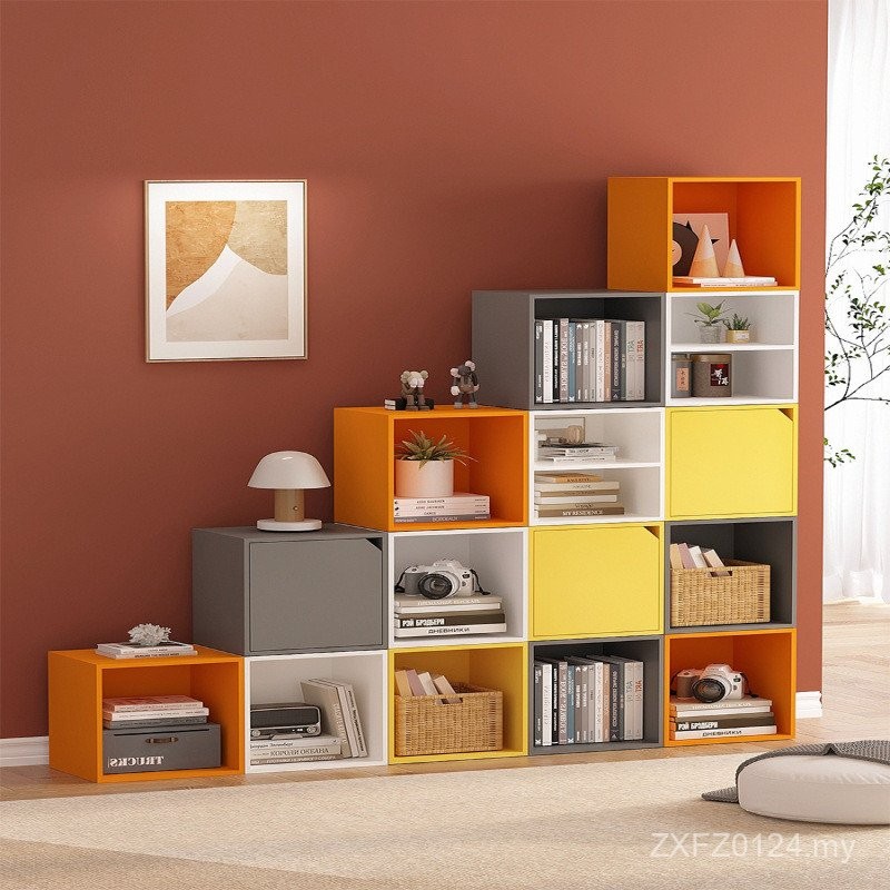 Lattice Locker Bookshelf Xi Combination Floor Bookcase Storage Cabinet ...