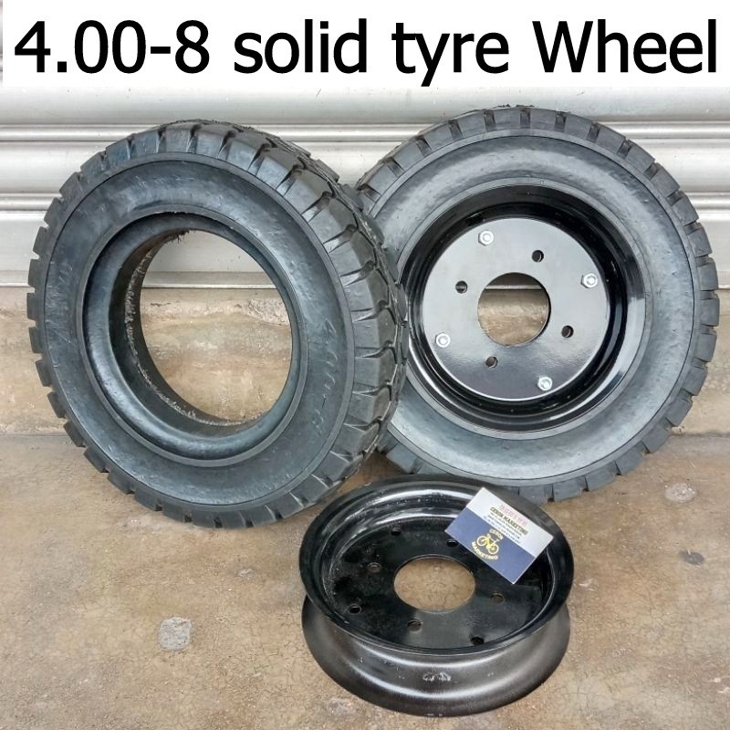 4.00-8 solid tyre Wheel tayar Mati Beca Kereta Sorong Barrow Tractor ...