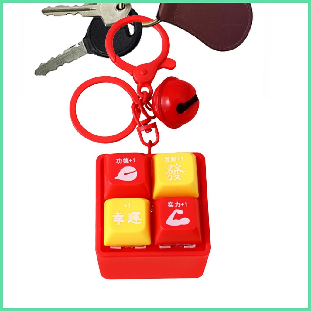 Keyboard Fidget Keychain Stress Relief Finger Keyboard Keychain ...