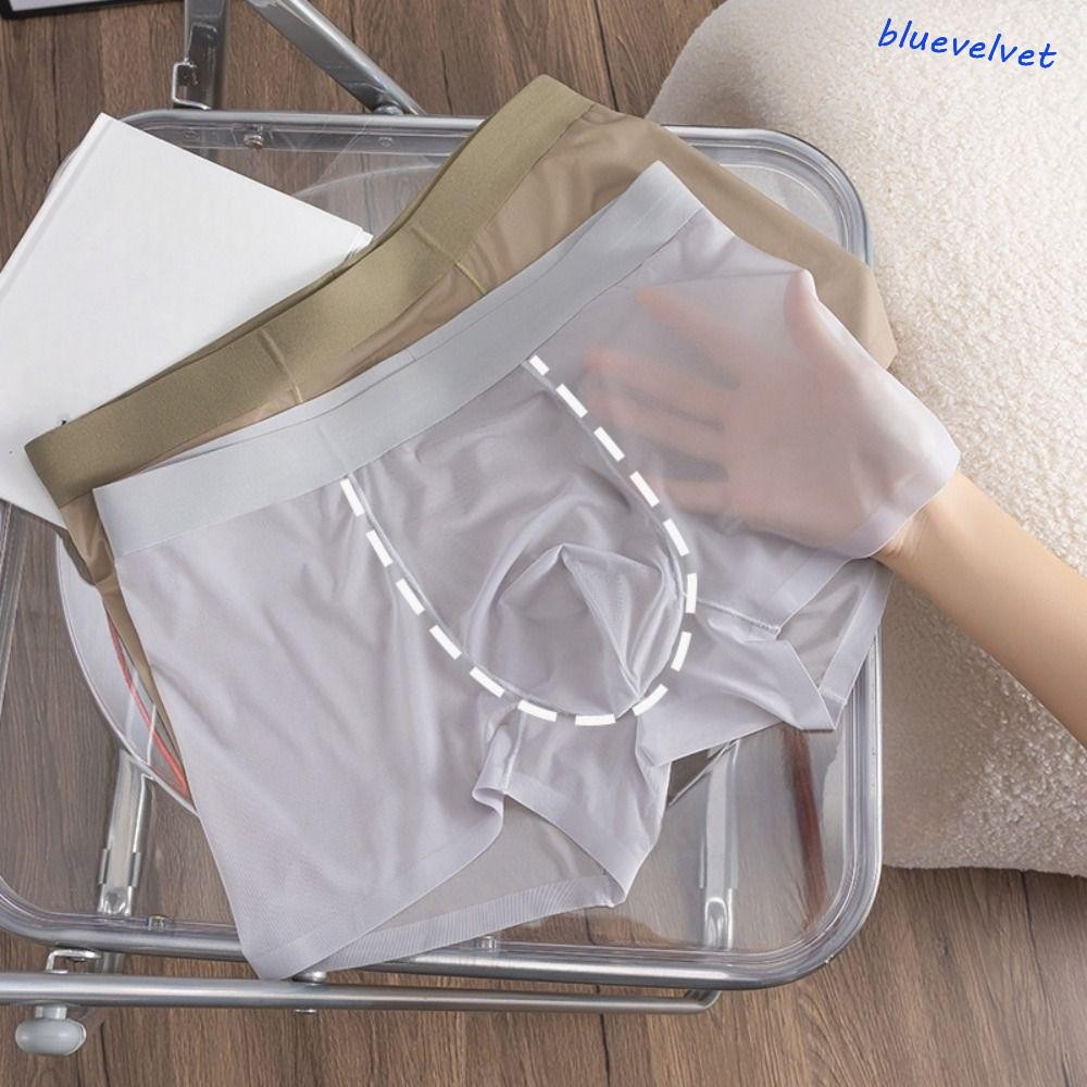 BLUEVELVET Transparent Brief, Quick Dry 20D Men's Boxer Briefs, Solid ...