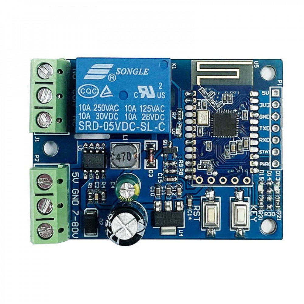 DC7-80V/DC5V 1 Way Bluetooth 5.0 BLE Relay Module MESH Networking ...
