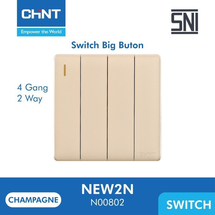 Chint Switch NEW2N 4 Gang 2 Way Switch 10A 250V | Shopee Malaysia