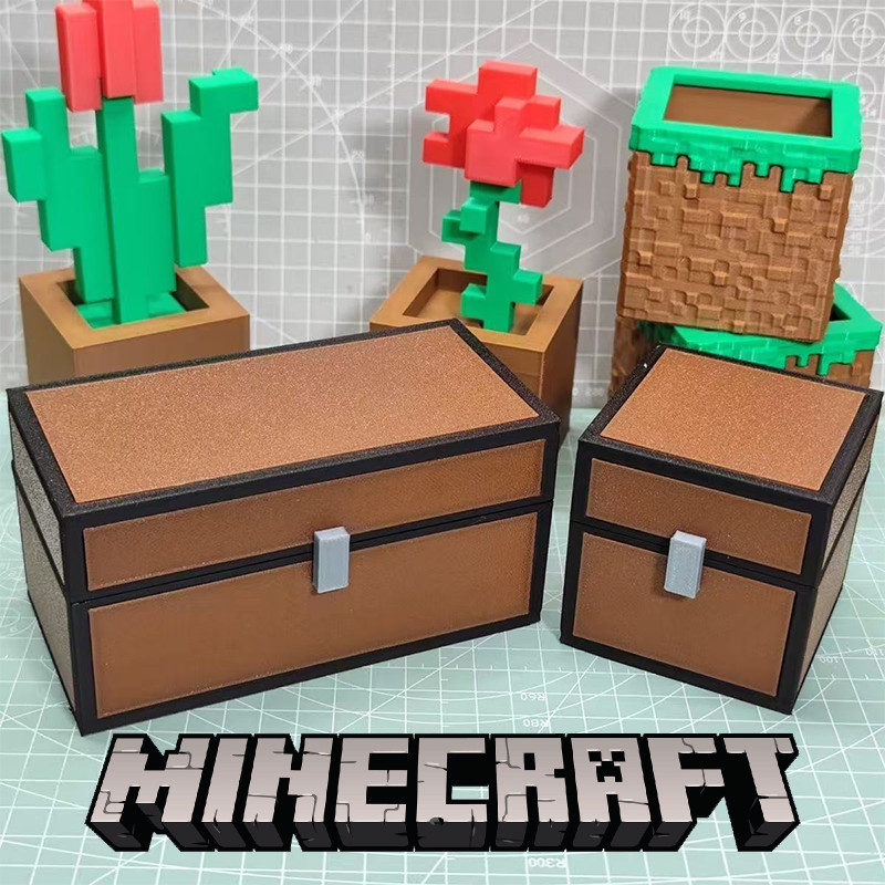 Minecraft Chest Box 3D Printing Toys Totem of Undying Keychain DIY A ...