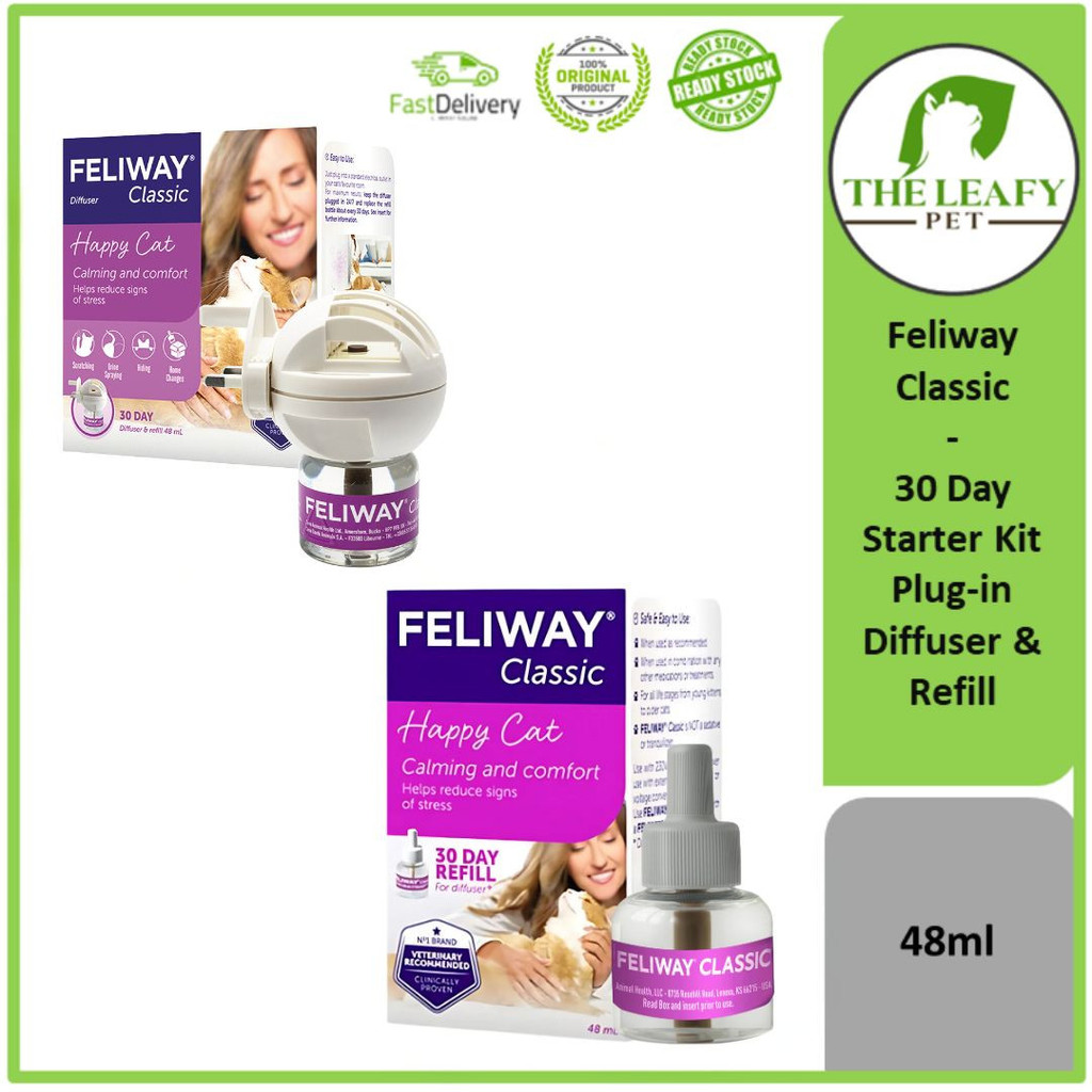 Feliway Classic 30 Day Plug In Diffuser For Cat Starter Kit ( Diffuser ...