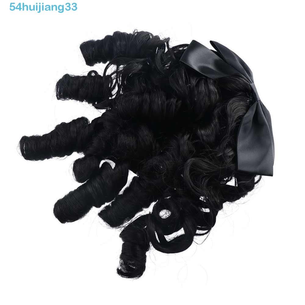 HUIJIANG Royal Roll Hair Ponytail High quality Brown Women Synthetic ...
